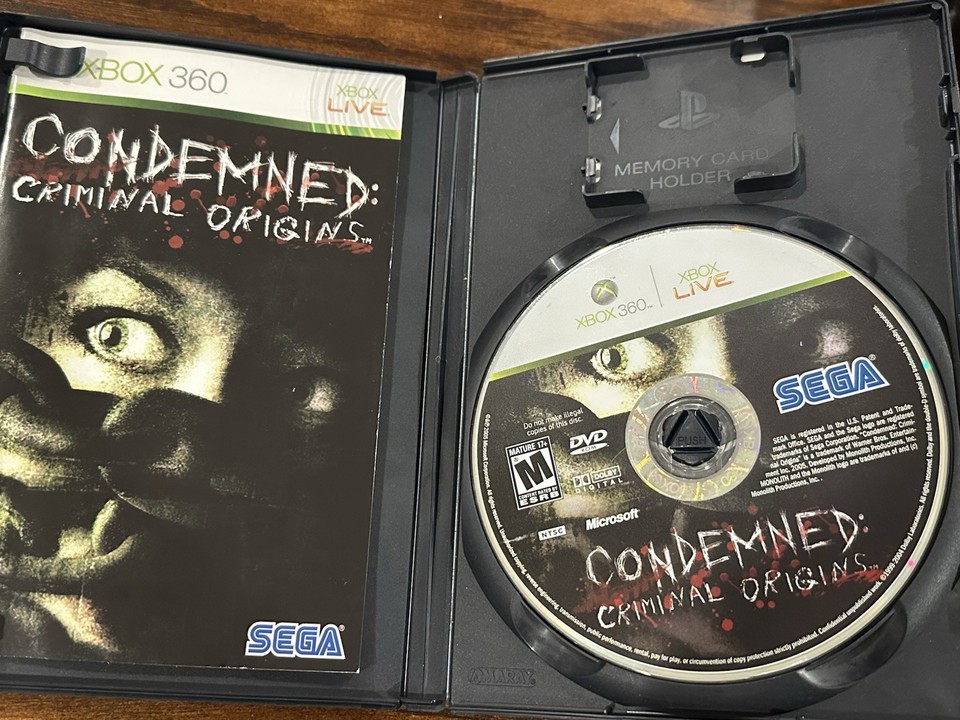 Condemned: Criminal Origins (Microsoft Xbox 360, 2005) Complete CIB W ...