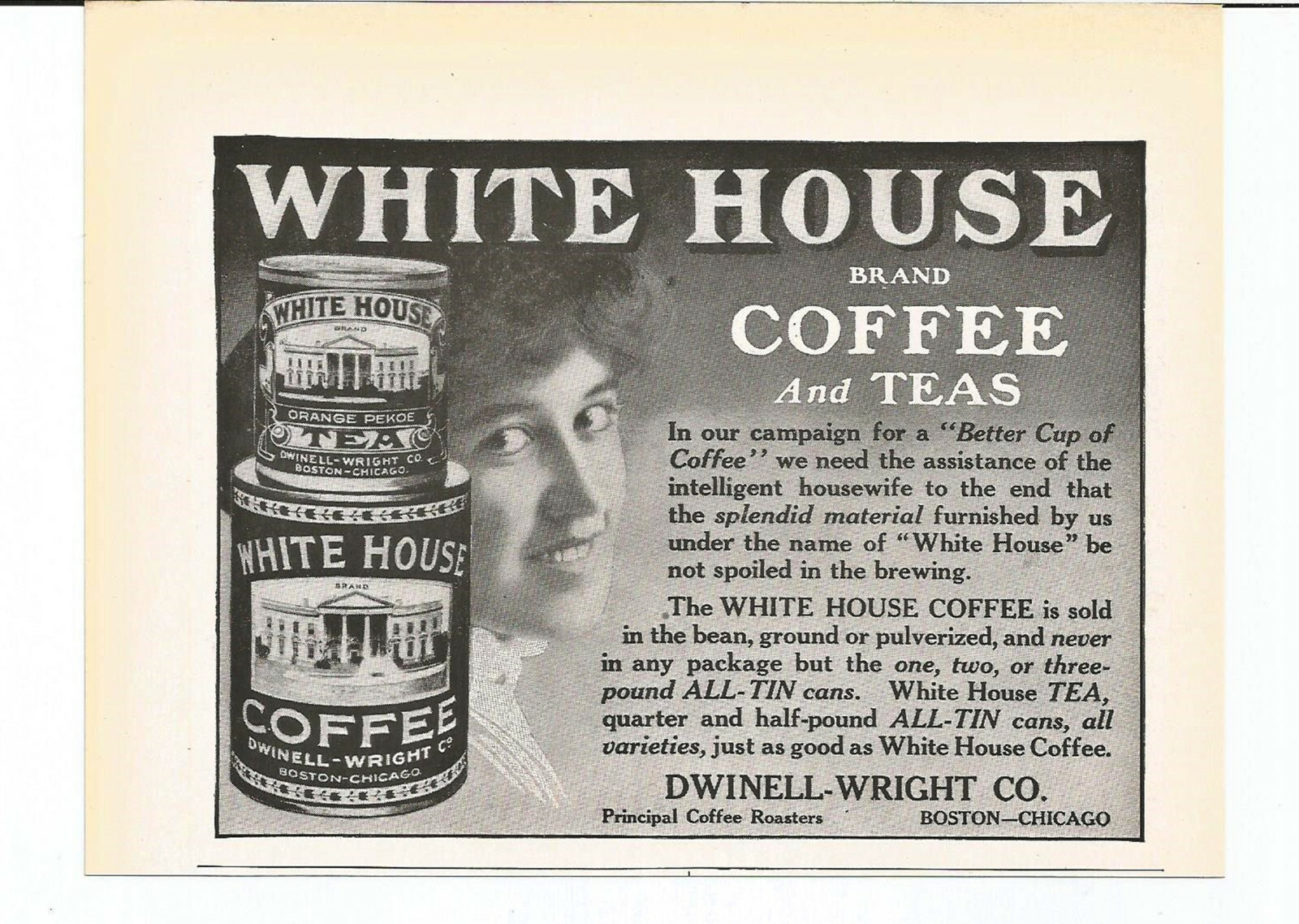 White House Coffee & Tea 1916 Original Magazine Print Ad | eBay
