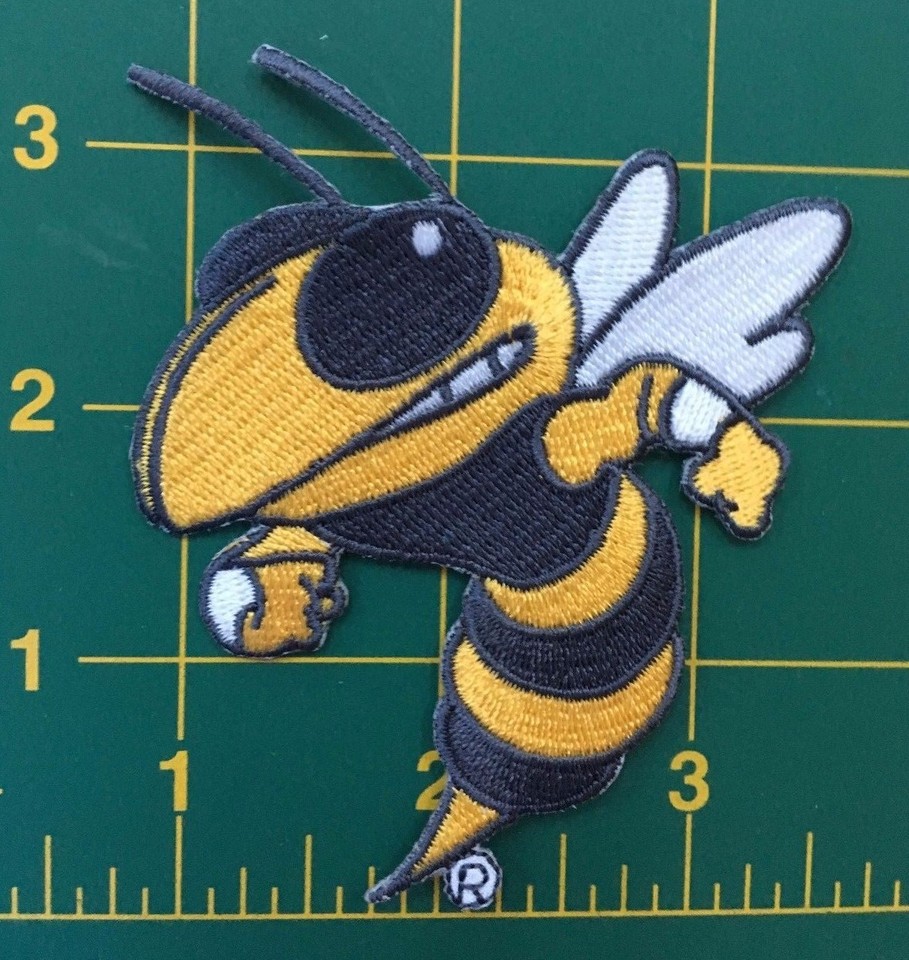 Georgia Tech patch yellow jacket patch iron or sew on patch 3.5" tall ...