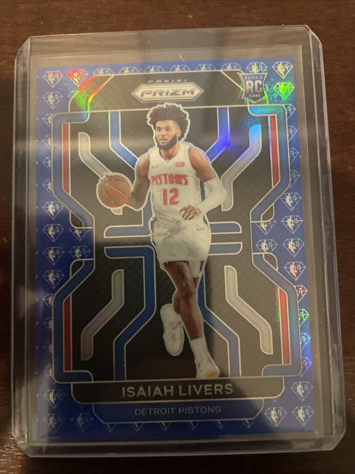2021-22 Prizm Isaiah Livers Blue NBA 75th Prizm RC #296 Pistons | eBay
