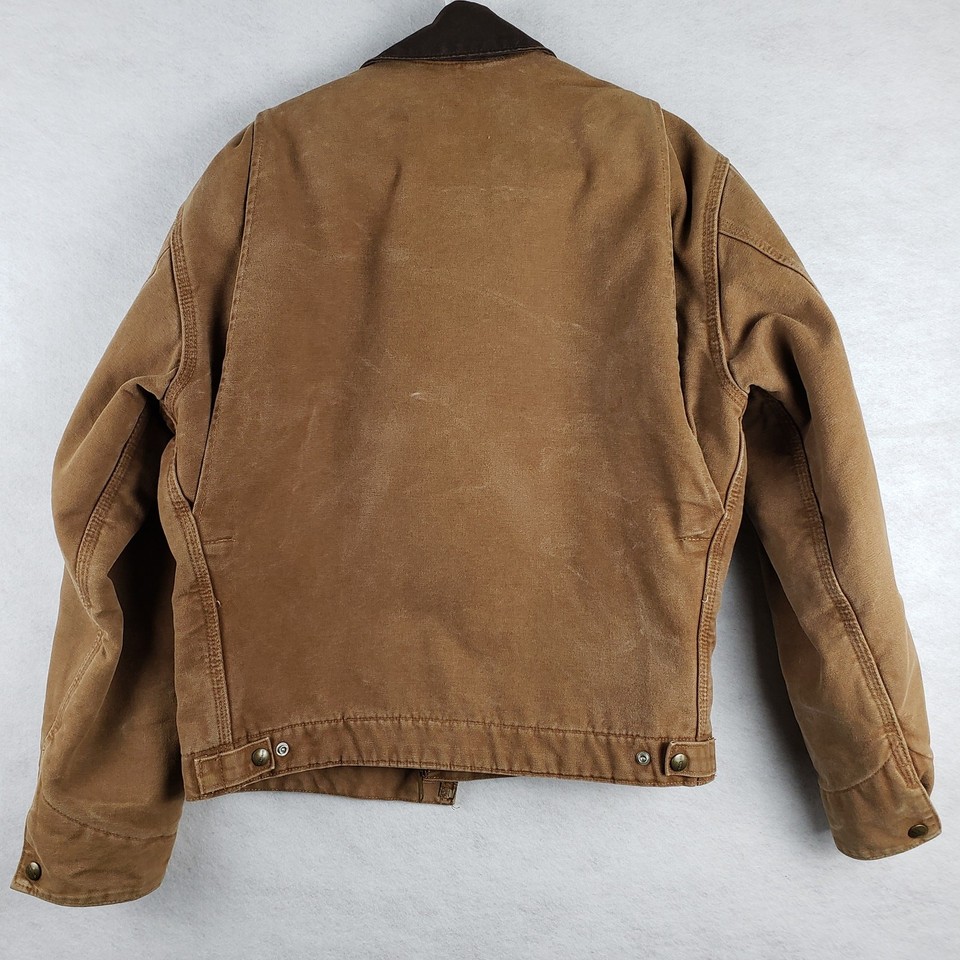 Carhartt Men's XL Blanket Lined Detroit Chore Jacket Brown Outdoor Work ...
