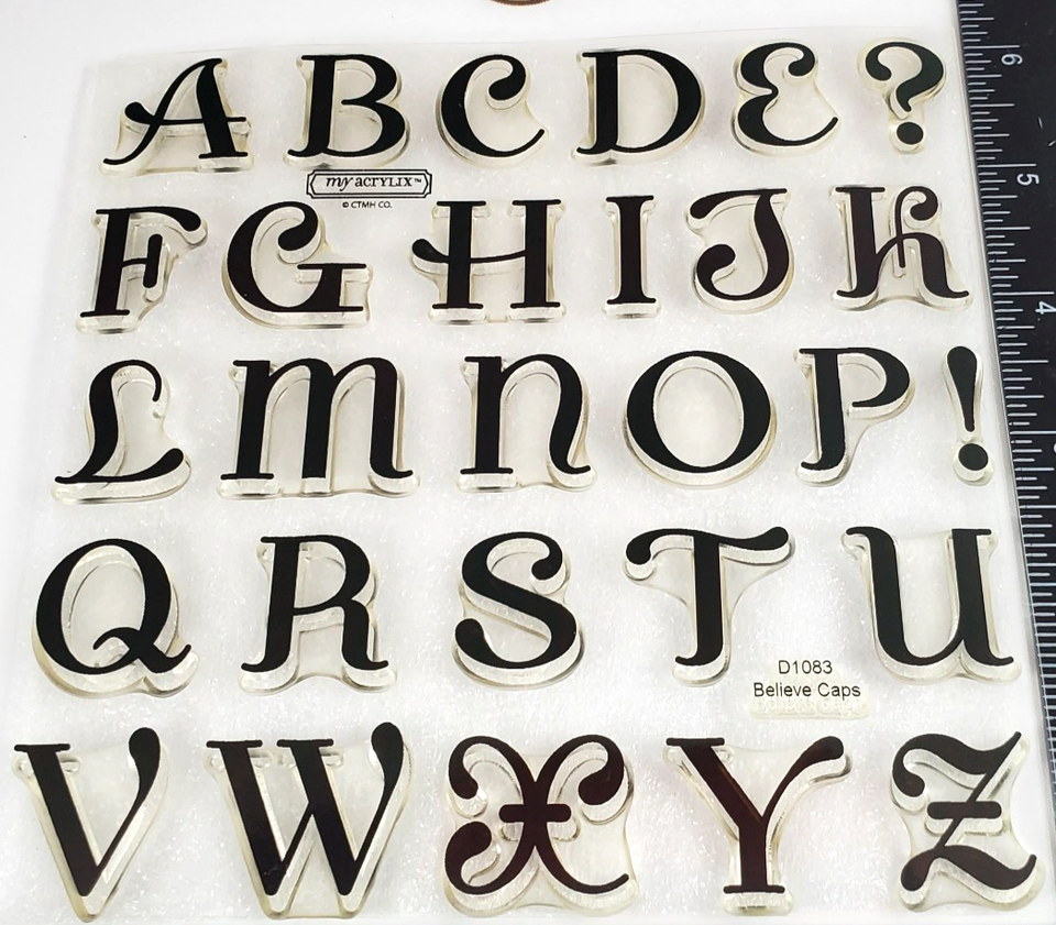 Close To My Heart Believe Caps D1083 A to Z Alphabet-Clear Unmounted ...