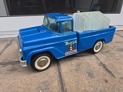 Vtg 1960's Buddy L Kennels Pickup Truck Tin Toy Blue. | eBay