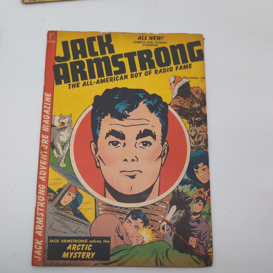 Lot Of 5 Vintage Comic Golden age Jack Armstrong #1, Bob hope ect. DC ...