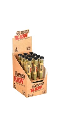 Raw Pressed Bud Wrap Cones 1 1/4 (3 cones per tube display of 12) FULL ...