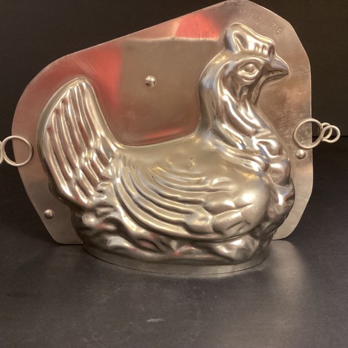 Vintage Tin Metal Nesting Hen Chicken Chocolate Mold 15375 with Clamps ...