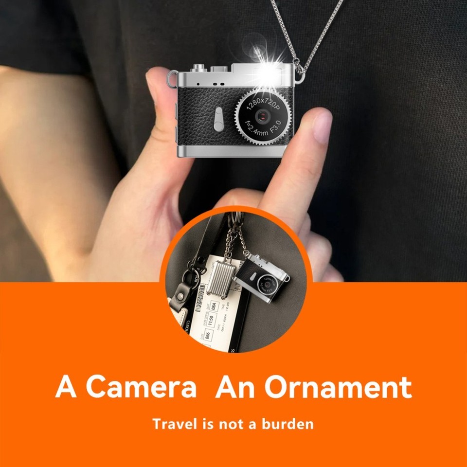 Small Keychain Camera with IPS Color Screen and Support for 128GB ...