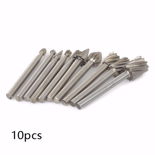 10pcs 18 Rotary Burrs Tool for Wood Metal Carving Milling High Speed ...