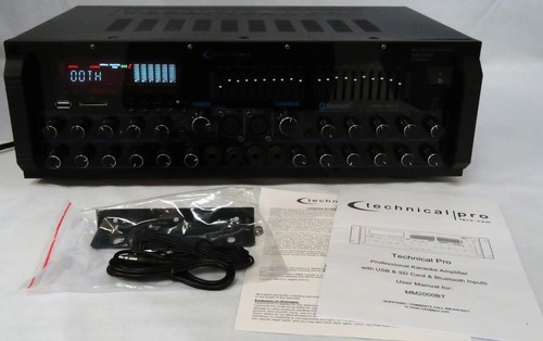 Technical Pro MM2000 Pro Mic Mixing Amp With USB SD Card Bluetooth ...