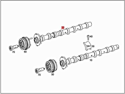 Genuine MERCEDES Exhaust left Camshaft 2780502100 | eBay