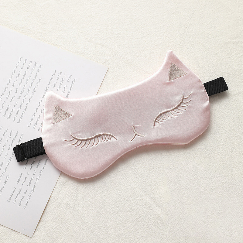 Silk Travel Sleep Eye Mask Cover Padded Blindfold Soft Comfortable ...