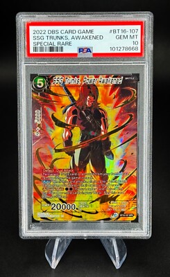 SSG Trunks, Power Awakened – BT16-107 – PSA 10 – SPR – Realm of the ...