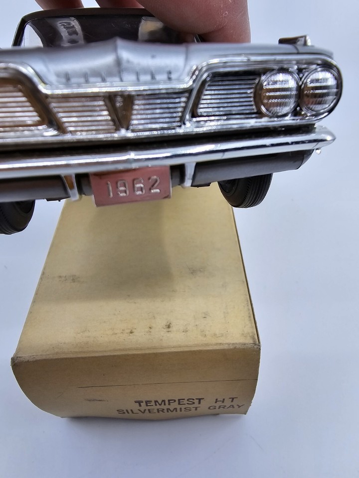 1962 Pontiac Tempest Dealer Promo Model Car Silvermist w/ Original Box ...