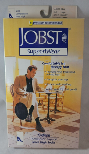 Jobst Mens Compression Socks 8-15 mmHg, LARGE, Knee CT (110338 Navy) | eBay