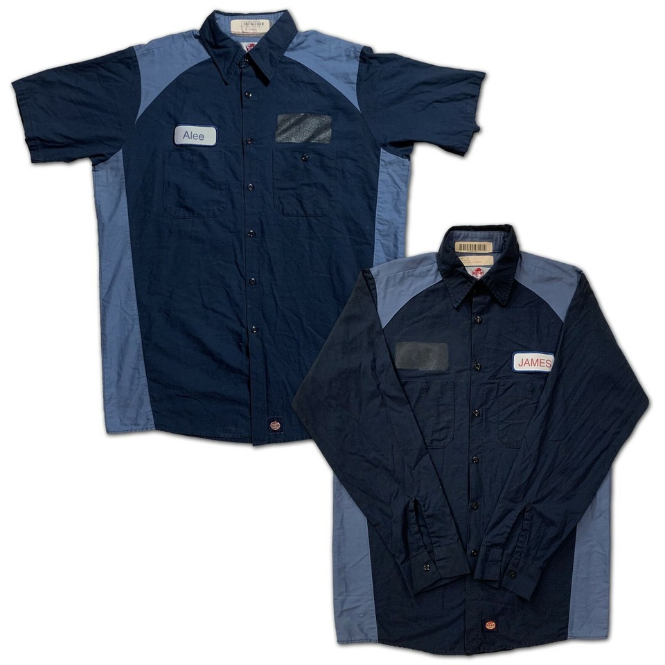 Red Kap Auto Mechanic Technician Two Tone Shirts MotorSport Work ...