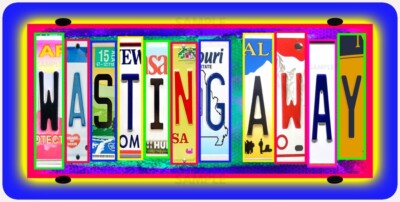 JIMMY BUFFETT WASTING AWAY 6"X12" METAL LICENSE PLATE MARGARITAVILLE ...