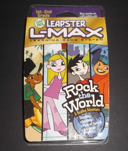 LEAPFROG LEAPSTER L-MAX LEARNING GAME SYSTEM ROCK THE WORLD GAME BRAND ...