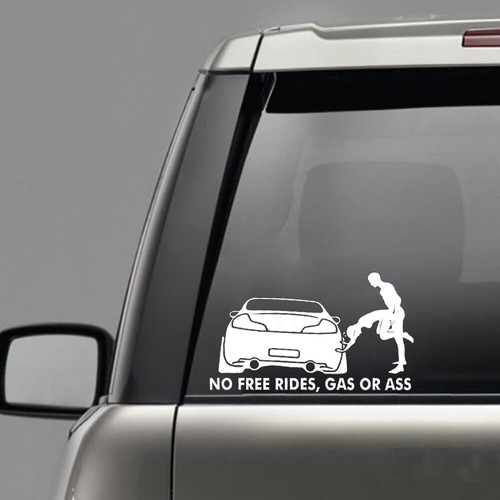 1x Funny No Free Rides Gas Or *** Car Window Vinyl Decal Sticker Car ...