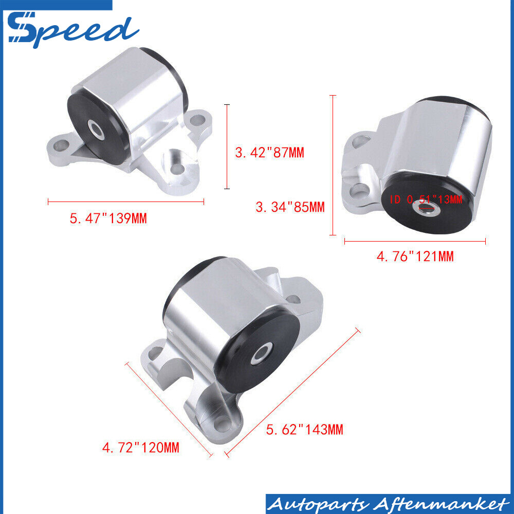 Billet Aluminum 2 Bolt Engine Mount Kits For EG EH/DC D15/D16 B16/B18 ...