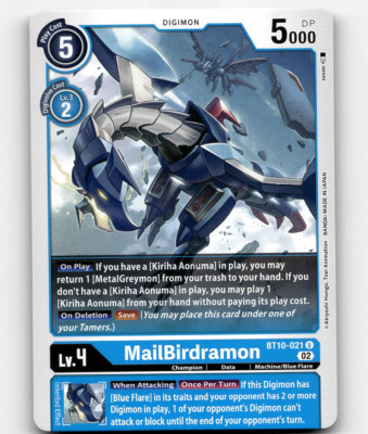Digimon MailBirdramon Xros Encounter BT10-021 U | eBay