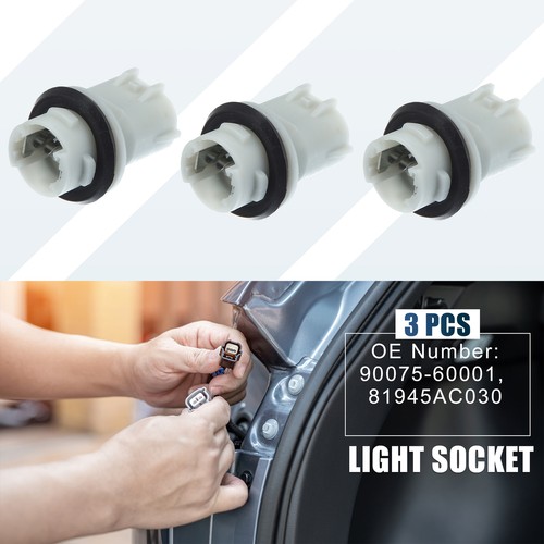 3pcs Turn Signal Light Bulb Socket Holder 90075-60001 for Toyota Camry ...