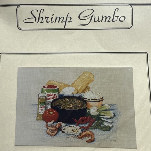 NEW New Orleans Cross Stitch Needlepoint Graph Chart Shrimp Gumbo | eBay