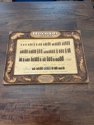 Vintage Hornady Bullets Ammunition Store Display Bullet Board Sign | eBay