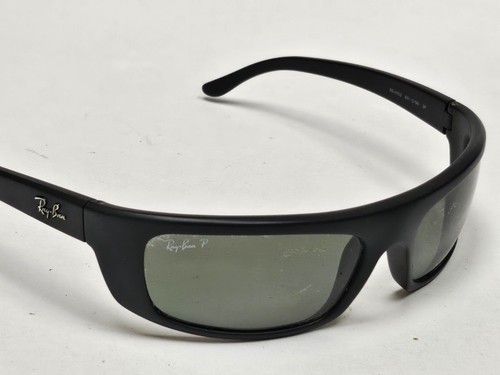 Ray Ban P Polarized Black Wrap Designer Sunglasses RB 4053 Made in ...