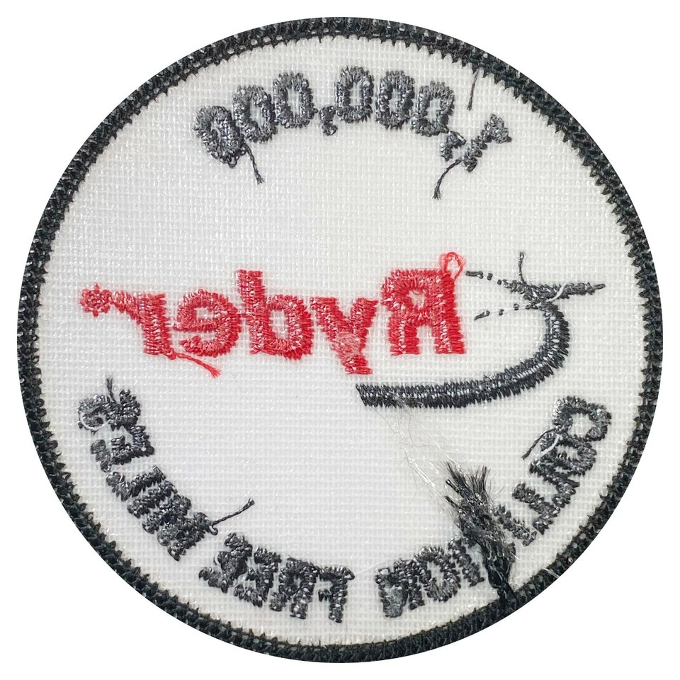 Ryder Patch 1,000,000 Collision Free Miles Award Embroidered Patch 3" x ...