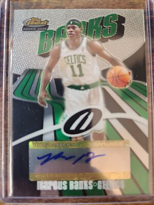 2003-04 Topps Finest Marcus Banks Rookie RC Auto 739/999 #161 Boston ...