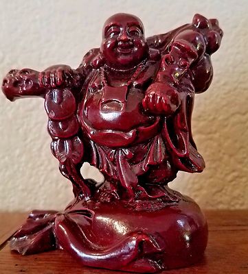 VINTAGE BUDDHA CHINESE STATUE GOOD LUCK FIGURINE | eBay