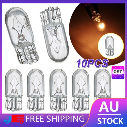 10x W5W T10 Halogen Clear White 12V 5W Car Head Light Lamp Globes Bulbs ...