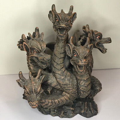 5 Headed Smoke Breathing Dragon Incense Burner Hydra Pre-Owned 8.5 ...