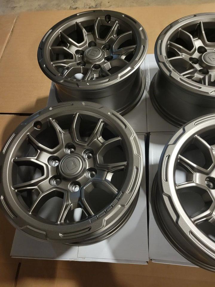 New ROUSH R Wheels Fit Ford Bronco Ranger Iridium Grey 17 x 8.5 SET OF ...