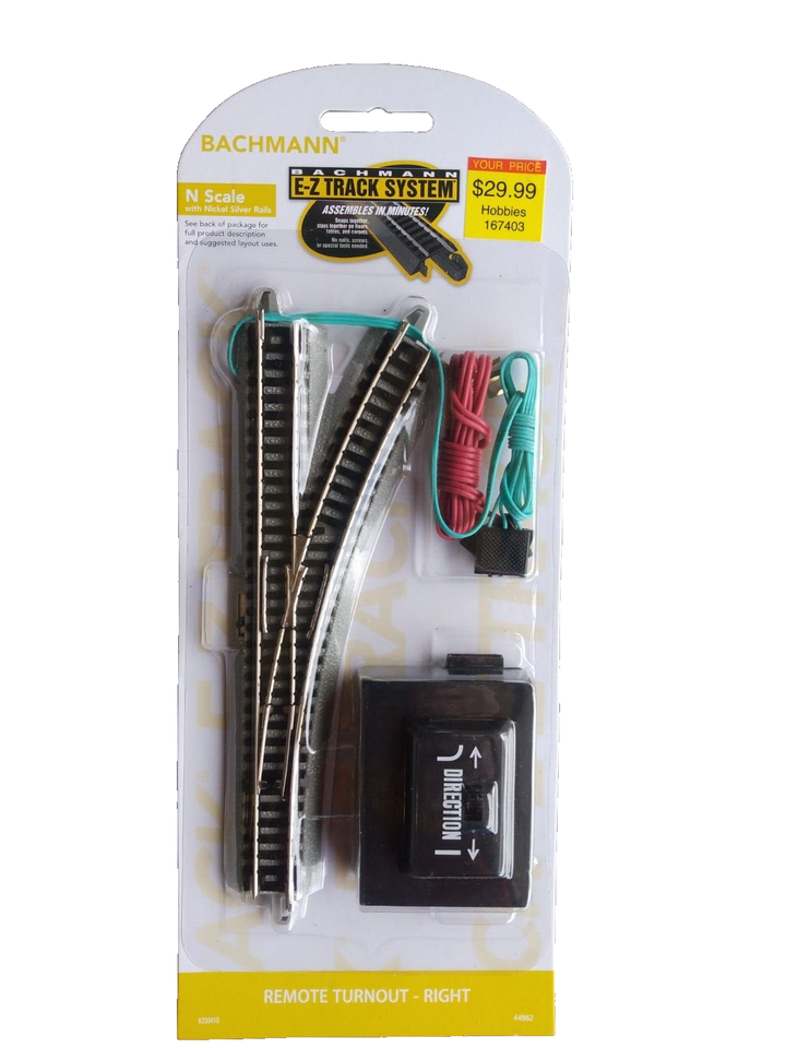 NEW/SEALED Bachmann E-Z Track N Scale Right & Left Remote Turnouts ...