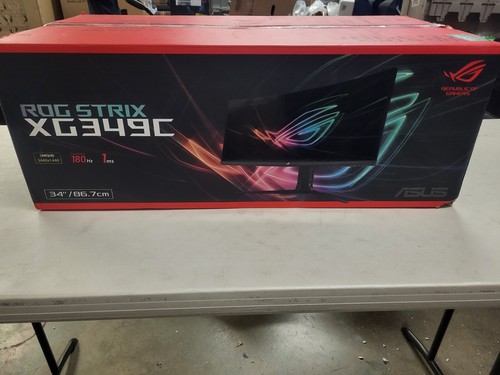 Asus ROG Strix 34" Curved Ultrawide 3440x1440 IPS Monitor XG349C 180Hz ...