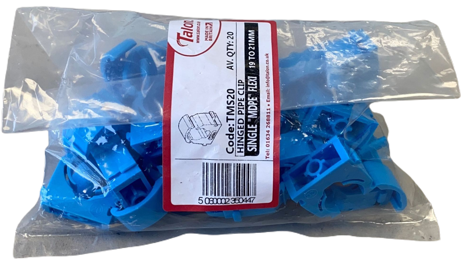 20 Pack of 20mm Pipe Clips for Blue MDPE Water Main Pipe Bracket | eBay UK