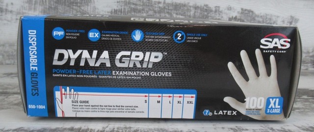 Dyna Grip Latex Disposable Gloves Powder 100pk (xl) for sale online | eBay