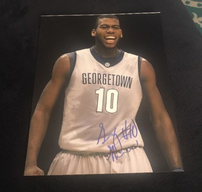 GREG MONROE SIGNED 8X10 PHOTO GEORGETOWN NBA CELTICS B W/COA+PROOF RARE ...