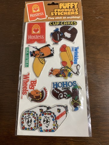 Vintage 80's Puffy Stickers Hostess Cupcakes Twinkies Fruit Pie Wonder ...