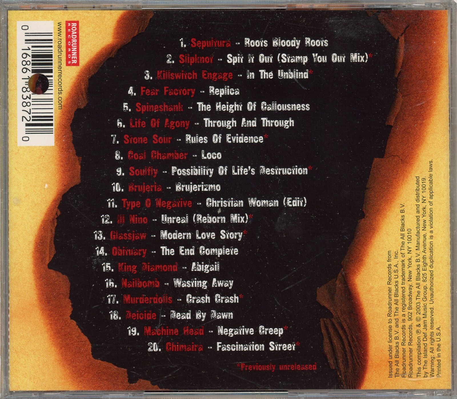 The Heart of Roadrunner Records [PA] by Various Artists (CD, Mar-2003 ...