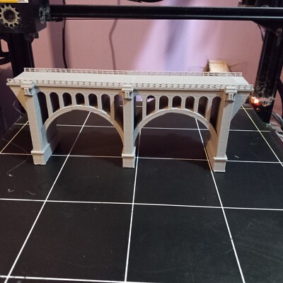 N Scale Bridge 11 Inch Two Arch Viaduct Bridge 4 Lane Version | eBay