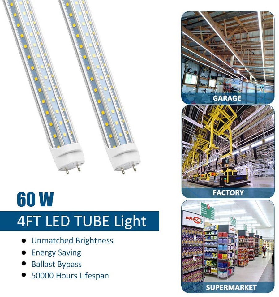 2FT 4FT LED Tube Lights Bulbs T8 G13 9W 22W 28W 60W LED Shop Light Bi ...