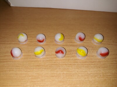 Vintage 10 Lot Marble King Patch Rainbow Mustard Ketchup Marbles Egg ...