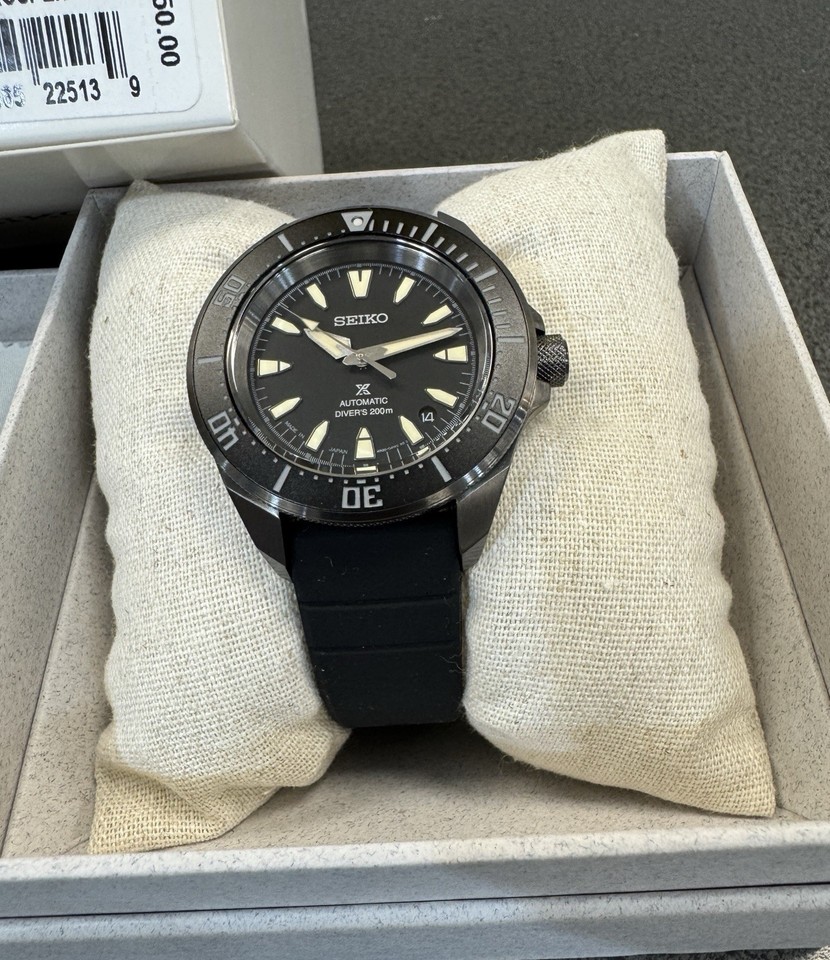 Seiko Prospex Sea Samurai Diver Black Dial Silicone Band Watch SRPL15 ...