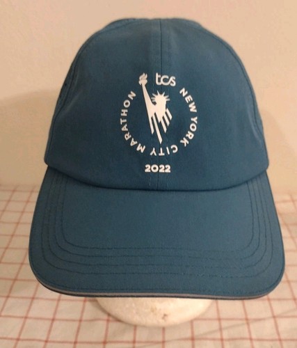 TCS New York City Marathon Cap Hat Blue Green Adjustable Embroidered NB ...