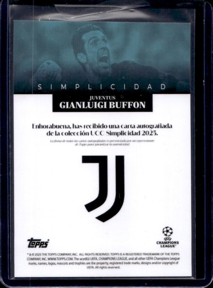 2024-25 Topps Simplicidad UEFA Gianluigi Buffon Autograph Auto #04/49 ...