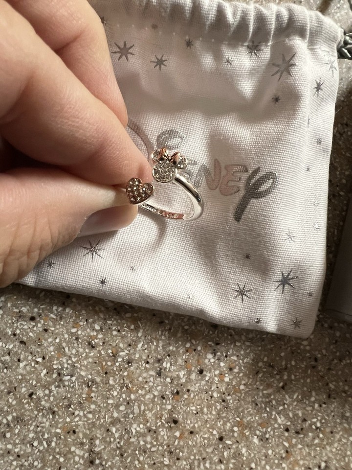 Minnie Mouse Rose and Silver Ring - One Size fits most. Bag / box ...