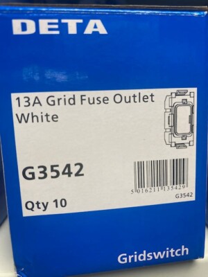 G3542 DETA 13A Grid Fuse Outlet - White | eBay UK