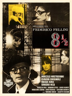 8 1/2 FELLINI FILM Roff - POSTER HQ 70x90cm d'une AFFICHE CINéMA | eBay